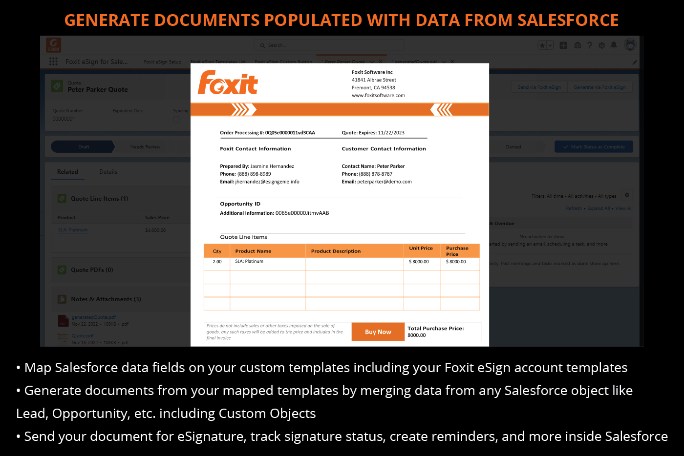 map salesforce data to your custom templates generate documents with ...