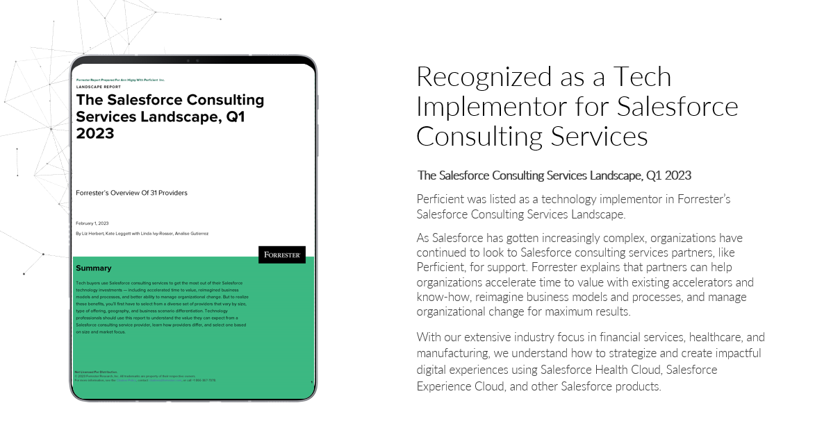 listed in forrester report the salesforce consulting services landscape ...