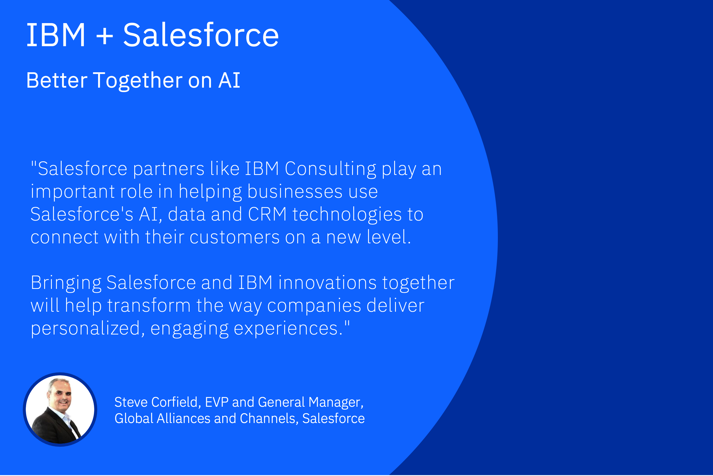 together with salesforce ibm doesn t just create business value we ...