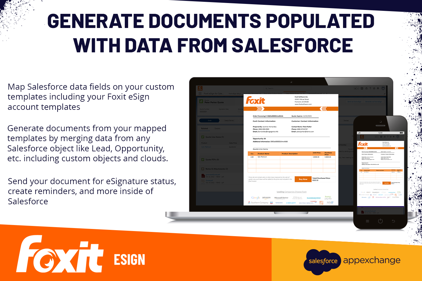 map salesforce data to your custom templates generate documents with ...