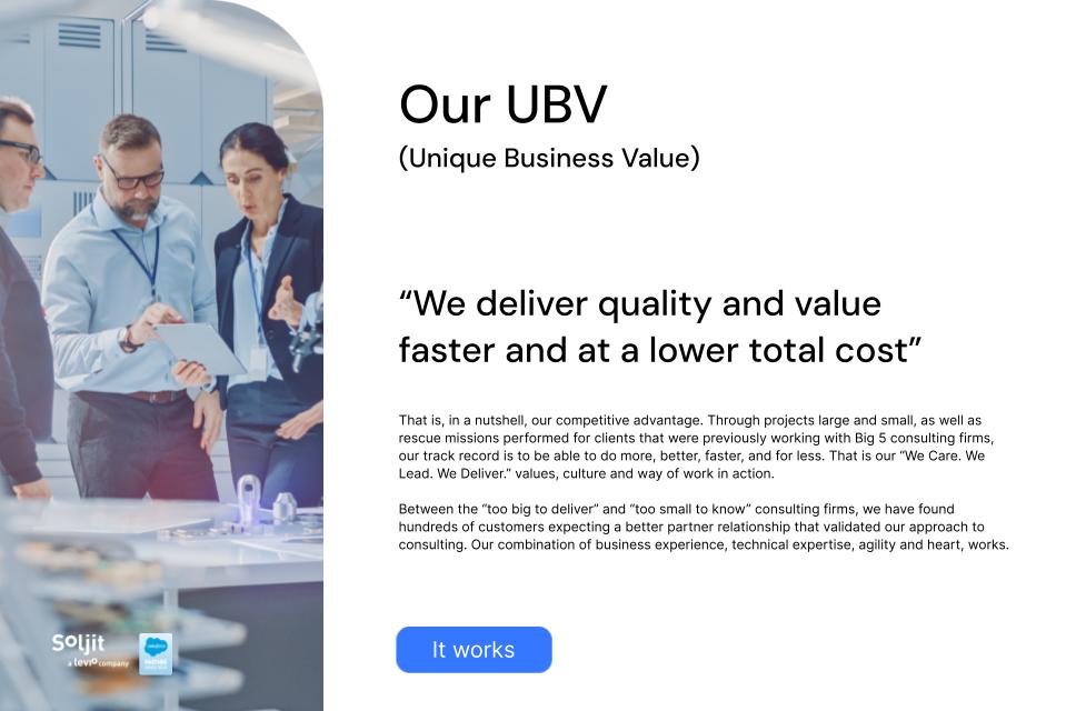 our unique business value we deliver quality and value faster and at a lower total cost