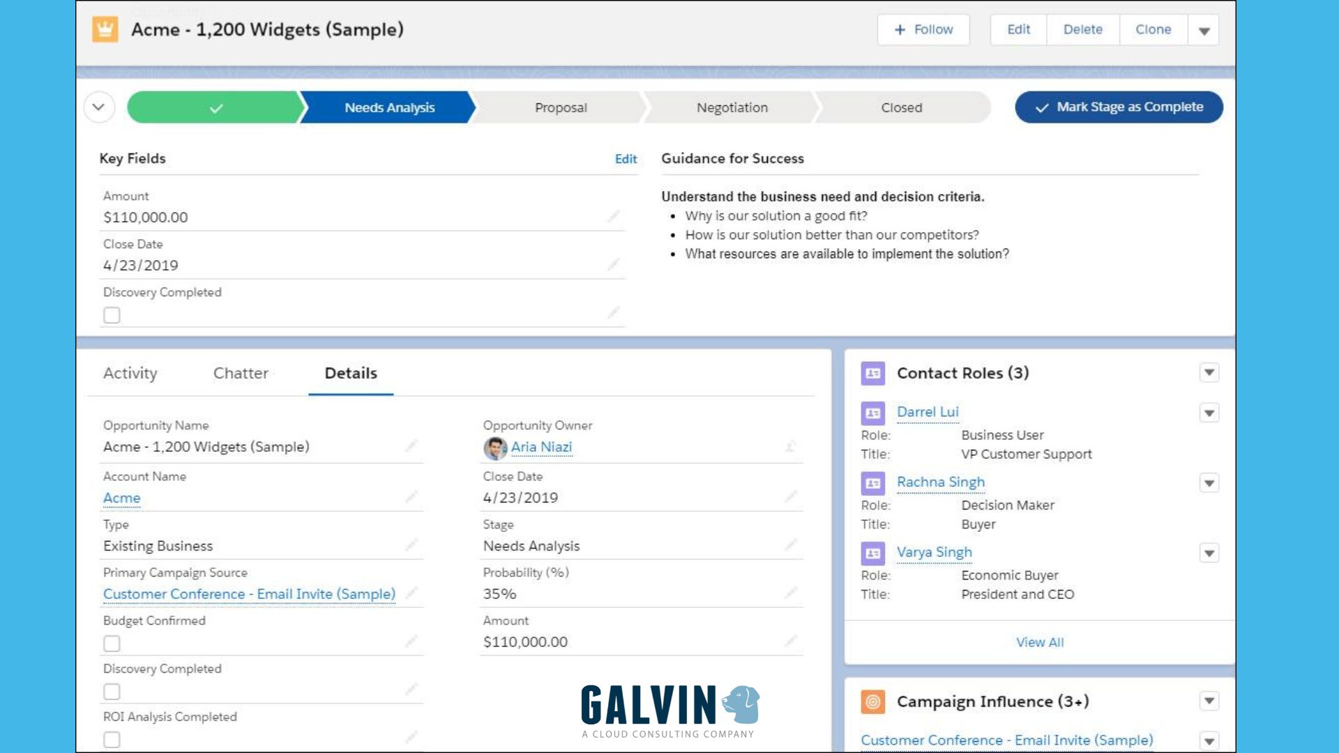 get step by step guidance for creating salesforce opportunities