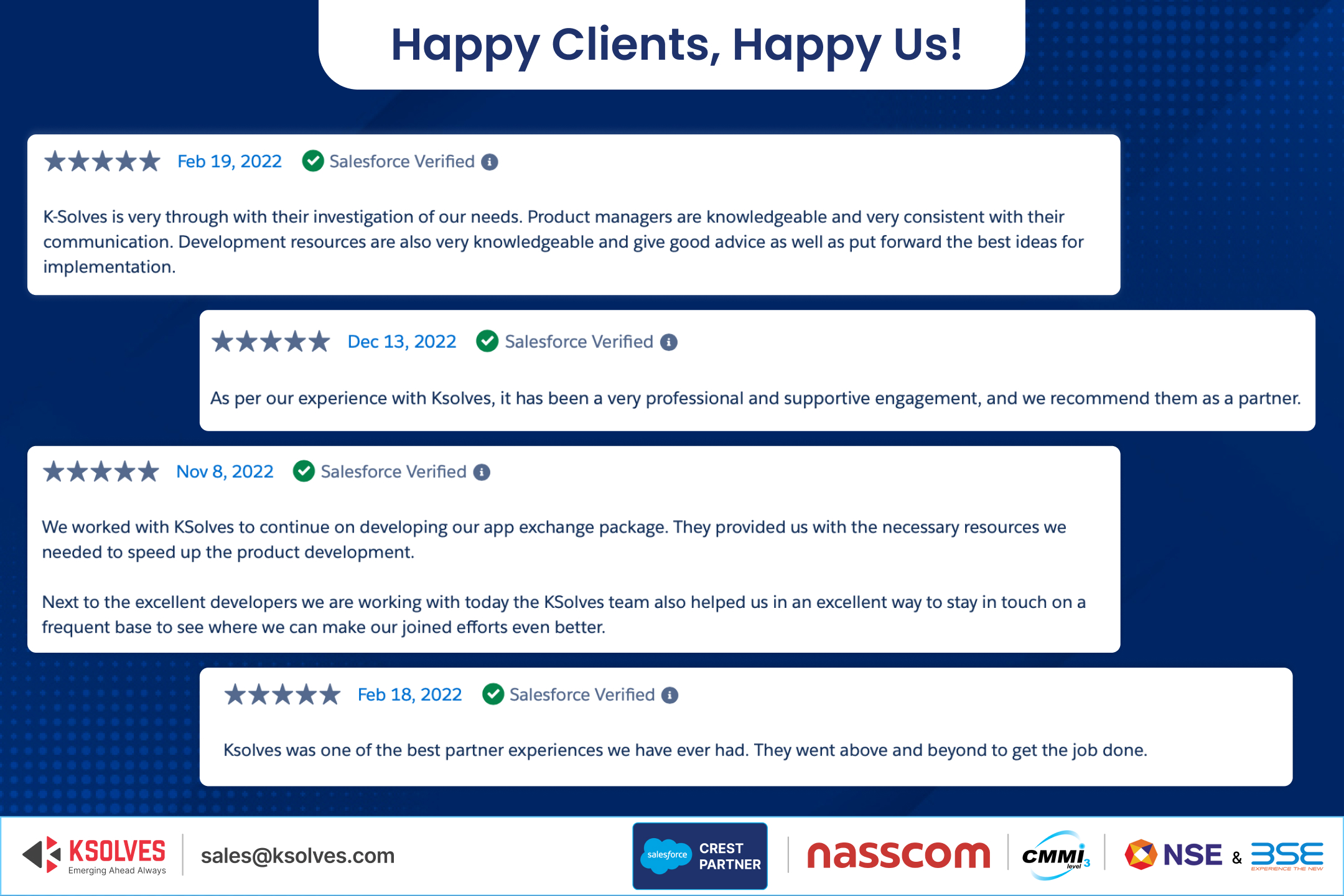 happy client happy us