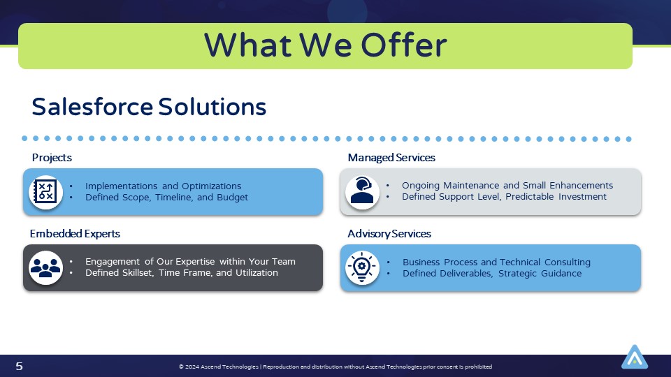 what we offer salesforce solutions