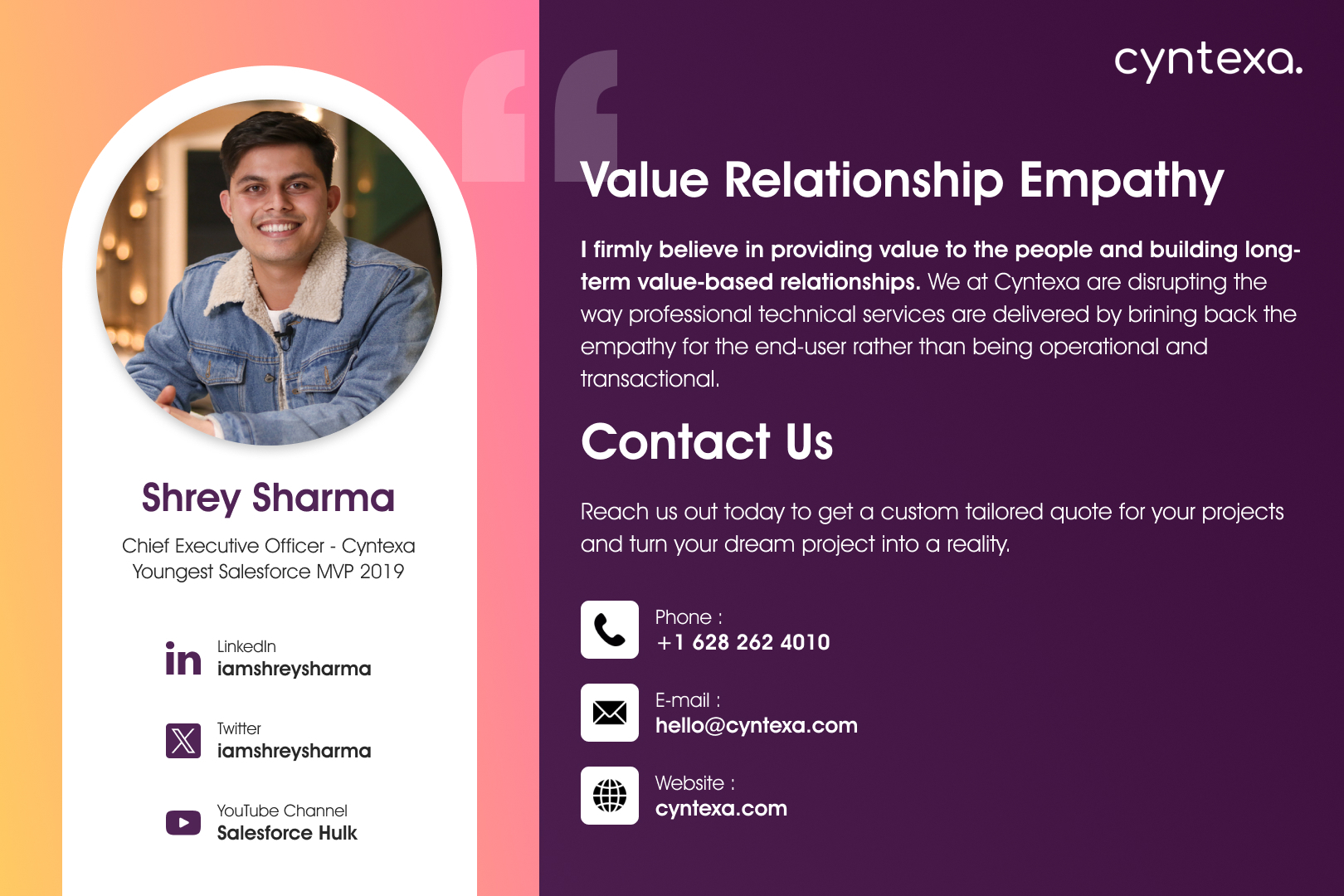 some words from our ceo